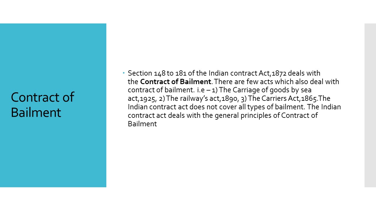 PPT on Contract of Bailment - The Legal Info