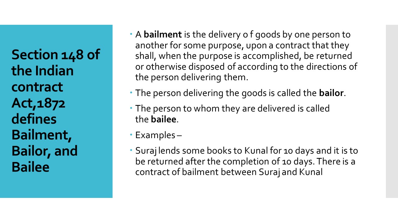 PPT on Contract of Bailment - The Legal Info