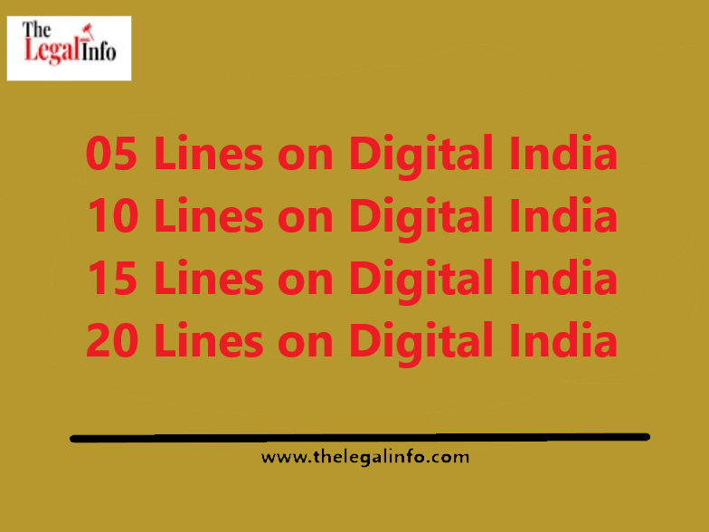 10 Lines on Digital India - The Legal Info